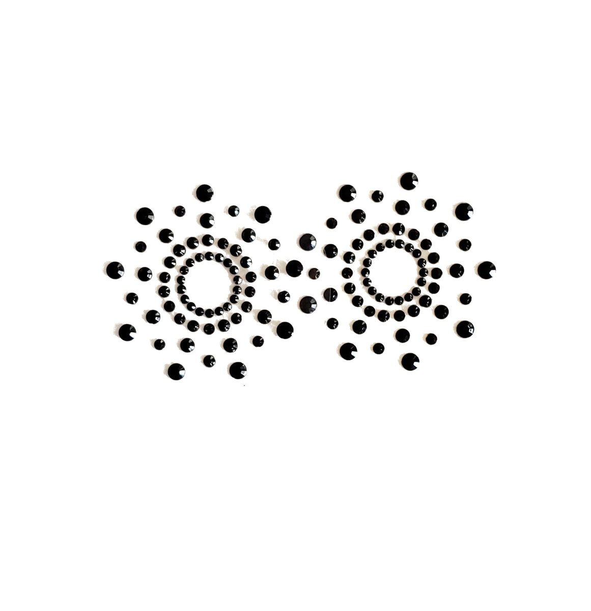 Black Crystal Embellished Diamond Pasties – Sheer Swim