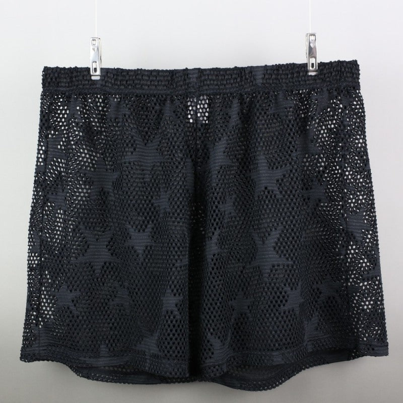 Black or White Star Sheer Swim Fishnet Men's Shorts - Stylish and ...