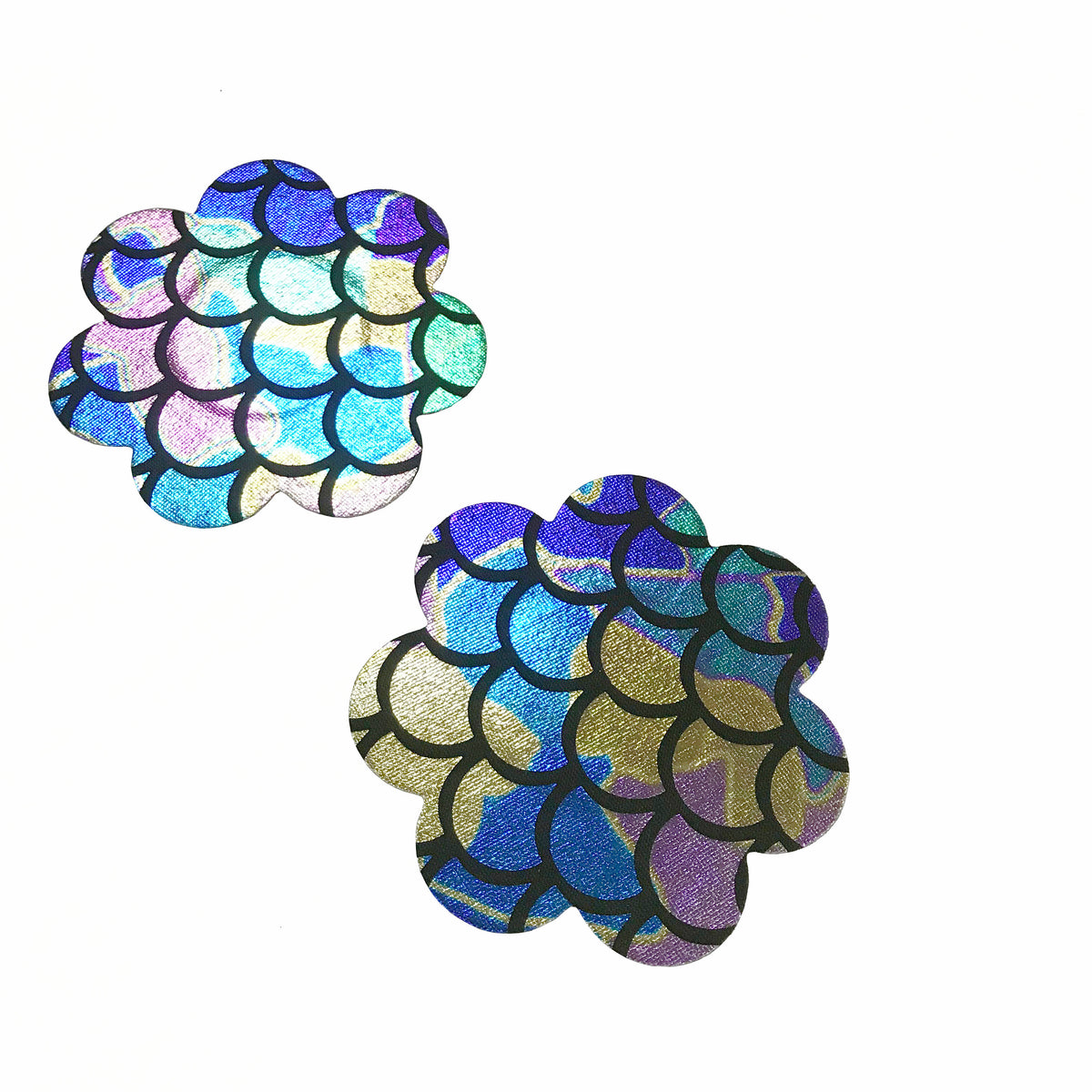 Embellished Flower Mermaid Pasties - Enchanting Adhesive Nipple Covers ...