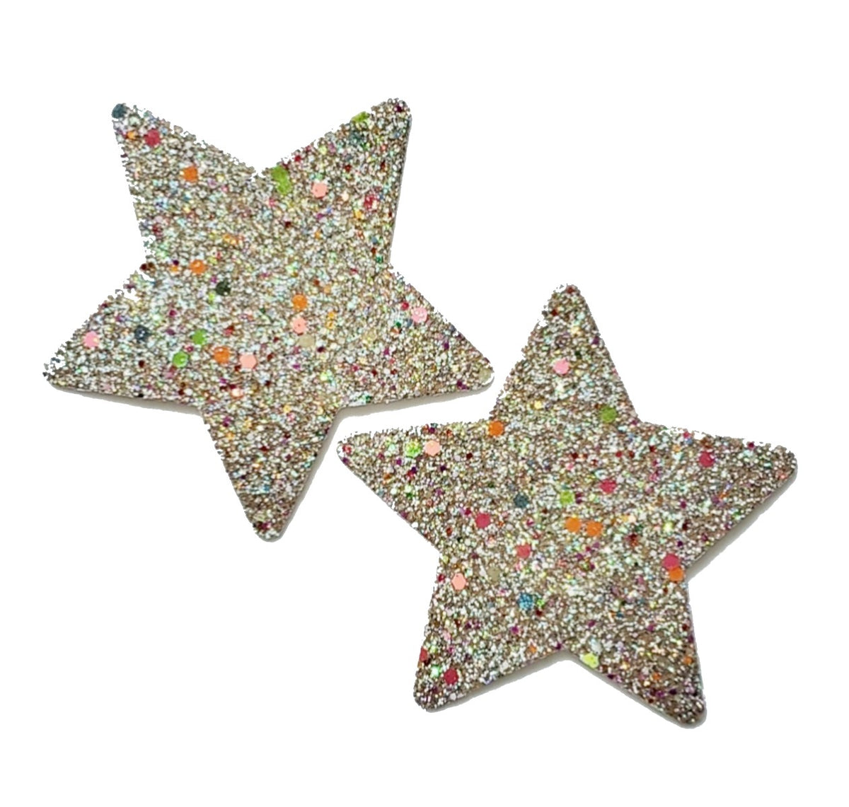 Glitter Glow in the Dark Silver Star Pasties - Dazzle Day and Night ...