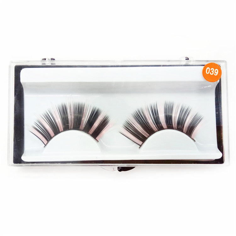 Sheer Swim Pink Black False Eyelashes Long Thick Drag Queen Falsies Ey