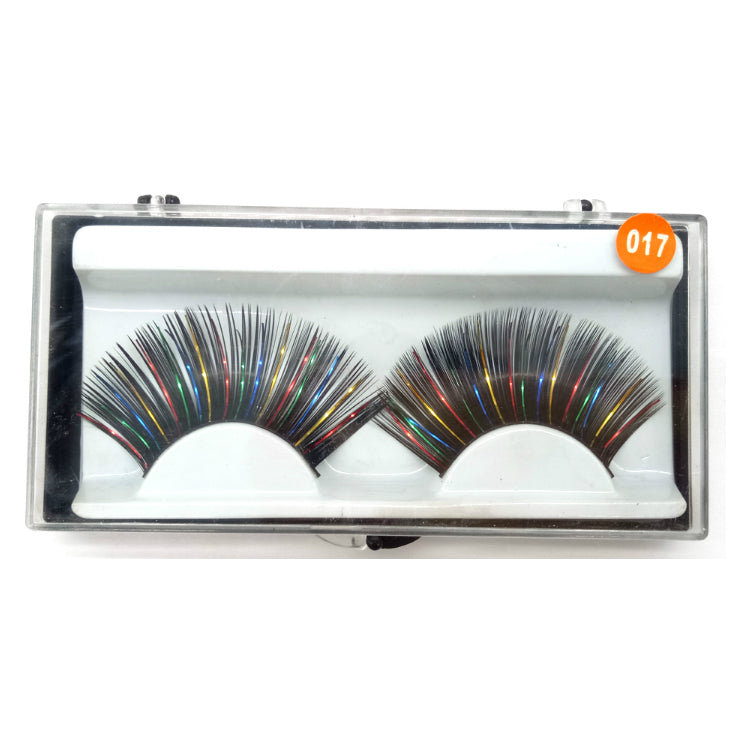 Sheer Swim Black Rainbow False Eyelashes Long Thick Drag Queen Falsies