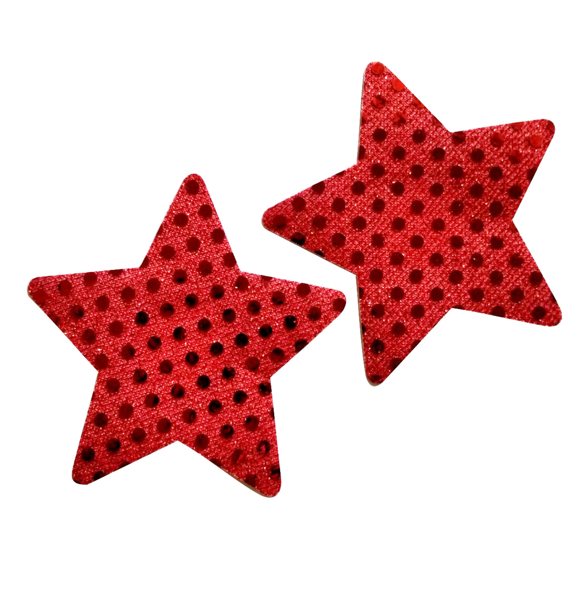 Embellished Red Star Pasties - Dazzling Nipple Covers – Sheer Swim